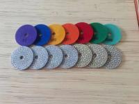 China Granite Marble Diamond Resin Polishing Pad Sandpaper Wet White Buff 3 Step Pad 100mm 125mm Tool for sale