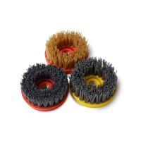 China Silicon Carbide Wet Diamond Round Fickert Frankfurt Stone Wire Brush for Antique Surface for sale