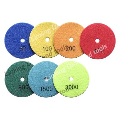 China Resin Bond D150MM D180MM Dry Wet Diamond Polishing Pads Grit buff for sale
