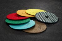 China Resin Bond D150MM D180MM Dry Wet Diamond Polishing Pads Grit buff for sale