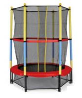 China 12FT Outdoor Trampoline with Safety Enclosure PE Black for Kids Adults Backyard Fun for sale