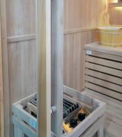 China Outdoor Spruce and Red Cedar Shaped Sauna Room for sale