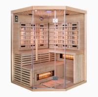 China Luxury Full Spectrum Red Light Infrared Sauna Room 2 Person 1800W Hemlock Wood for sale