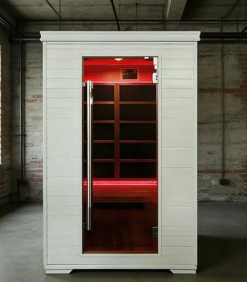 China Customized 2-Person Far Infrared Sauna 1800W Hemlock Wood with WiFi Control for sale