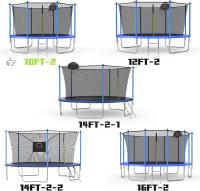 China 12FT Outdoor Trampoline with Safety Enclosure Reinforced Springs 300LB Capacity Family Fun for sale