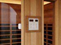 China Hemlock Solid Wood 2-Person Far Infrared Sauna 1800W Home Spa for sale