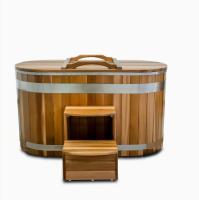 China Cold Therapy Ice Bath Wooden Tub 306 Stainless Steel 1HP Chiller 110V 220V for sale