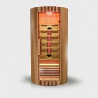 China Luxury 1 Person Far Infrared Sauna with Full Spectrum Heater 8mm Tempered Glass for sale
