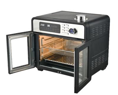 China 28L Countertop Air Fryer Oven 1700W Double Transparent Door Touch Screen Precise Temperature Control for sale