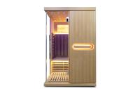 China 2 Person Far Infrared Dry Sauna Room 1800W Hemlock Wood WiFi Control Panel for sale