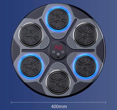 China Smart Music Boxing Machine Wall Mounted LED Punching Trainer with Bluetooth for sale
