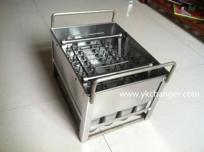China Ice lolly maker mold popsicle machine mold basket stainless steel with stick extractor for sale