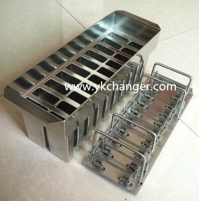China Stainless steel popsicle mold frozen popsicle mold freezer popsicle mold set stick holder for sale