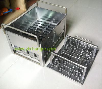 China Ice cream moulds stainless steel commercial use  4x10 40pieces with stick holder for sale