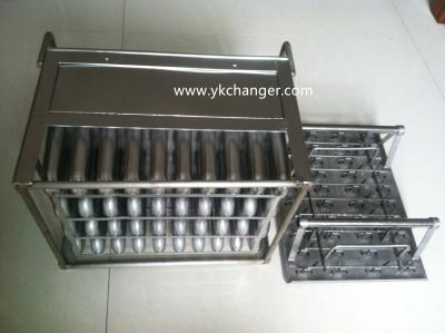 China Stainless steel ice pop mold basket ice pop mold with stick holder 90ml 4X10 40pieces for sale