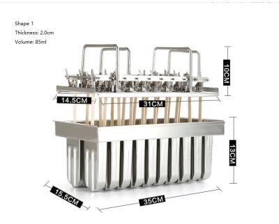 China Stainless ice cream molds tray freezer use only 5 different size for you to select for sale