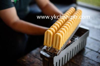 China Forming moulds ice cream ice lolly stainless steel 28mold 63ml brida ataforma type with plain stick holder for sale