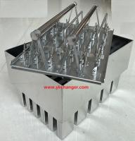 China 110ml mexican paleta ice cream molds stainless steel popsicle molds tray with stick holder for sale