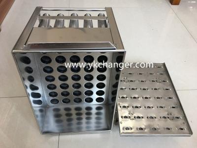 China Ice cream mold stainless steel popsicle mold ice lolly mold basket type 40pieces 88ml with stick holder commercial use for sale
