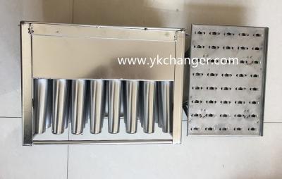 China Commercial Ice lolly moulds stainless steel ice cream popsicle mold 5x8 40pieces with stick holder manual type for sale