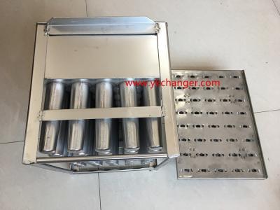 China Frozen popsicle ice molds stainless steel ice cream candy mold 5x8 40pieces 88ml with stick holder manual type for sale
