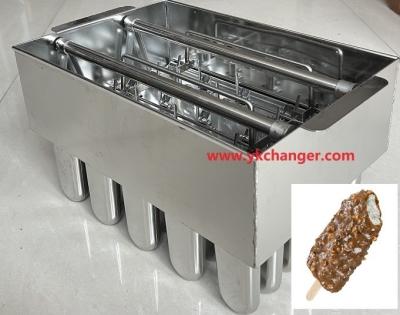 China 90ml magnum ice cream molds stainless steel ice pop molds popsicle molds 5X6 30cavities with stick holder for sale