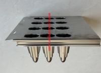 China Stainless steel stick ice cream making machine molds 3X4 12sticks for VP2000 stick ice cream production machine for sale