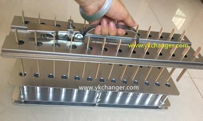 China Ataforma stick alignment for paletas ice cream molds 2x13 26tubes plain helix type full aluminum food grade high quality for sale