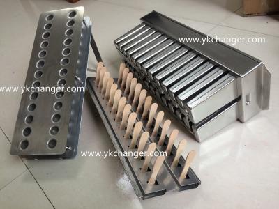 China Popsicle ice cream molds stainless steel 2x13 26cavities 123ml mexicana paletas with helix stick holder and aligner for sale