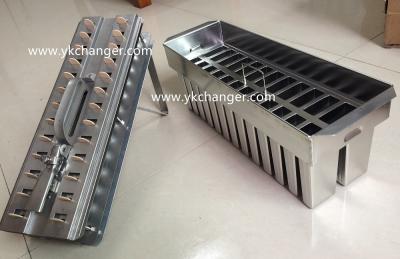 China Stainless steel ice cream molds ice lolly moulds 2x13 26molds 123ml mexicana paletas with helix stick holder and aligner for sale