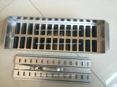 China Stainless steel ice pop molds ice cream molds 2x13 26molds 123ml mexicana paletas with helix stick holder and aligner for sale