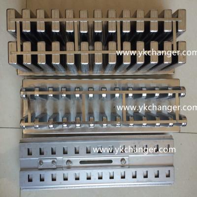 China Hard popsicle molds mexican paletas 123ml with 35ml filling 2x13 stainless steel with helix stick holder and aligner for sale
