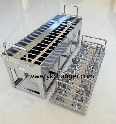 China Customized stainless steel ice cream molds basket tray with protect stand and easy carry handles as per buyer requests for sale