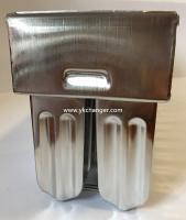 China Stainless steel popsicle ice cream molds ice pop molds ataforma type 2x14 63ml with stick extractor for sale