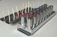 China Customized ice cream molds stainless steel popsicle molds 2X8 16cavities with stick holder extractor stick aligner high quality for sale