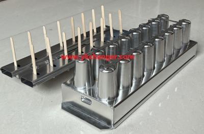 China Customized ice cream molds stainless steel popsicle molds 2X8 16cavities with stick holder extractor stick aligner high quality for sale