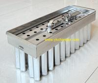 China Twins stick ice cream molds double sticks ice lolly moulds popsicle molds stainless steel customzied order 2X11 22cavities with stick holder extactor for sale