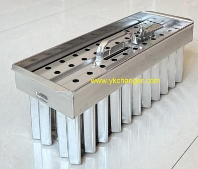 China Twins stick ice cream molds double sticks ice lolly moulds popsicle molds stainless steel customzied order 2X11 22cavities with stick holder extactor for sale