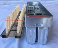 China Ataforma type ice cream popsicle molds ice pop molds 28molds 63ml brida with stick extractor for sale