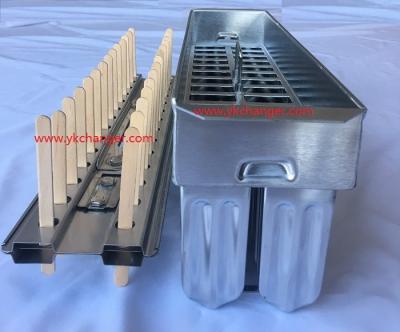 China Ataforma type ice cream popsicle molds ice pop molds 28molds 63ml brida with stick extractor for sale