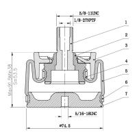 China W02 358 3001 Firestone Air Bags With Wear Resistant Copper Screw Holes For Automatic Conveyor Equipment for sale