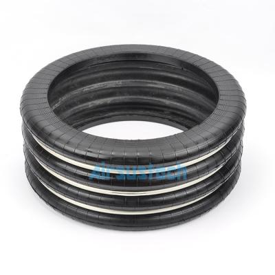 China Yokohama S-500-4R Rubber Air Spring With Three Rims Black Color for sale