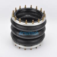 China 360306H-3 Industrial Air Springs Triple Convoluted Rubber Bellows With 280mm Nominal Diameter for sale