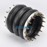 China 360306H-3 Industrial Air Springs Triple Convoluted Rubber Bellows With 280mm Nominal Diameter for sale