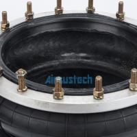 China 360306H-3 Industrial Air Springs Triple Convoluted Rubber Bellows With 280mm Nominal Diameter for sale