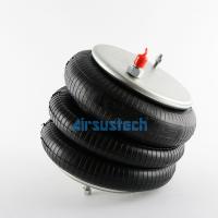 China 1/4NPTF Air Inlet Air Spring Shocks Triple Convolutions Air Actuator Rubber Bellows for sale