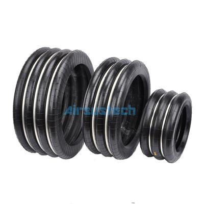 China S-400-3R Yokohama Air Spring Triple Convoluted Rubber Spiral Punch Air Bag for sale