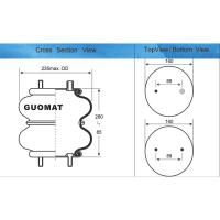 China Double Convoluted Industrial Air Springs Contitech 161336 Goodyear 2B9-218 for sale