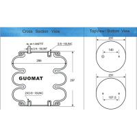 China Rubber Convoluted Air Spring Actuator Industrial Equipment Shock Absorber Triangle 6334 4431 for sale