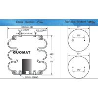 China Rubber Suspension Air Springs Replaces Triangle 6334 4466 Industrial Triple Convoluted for sale